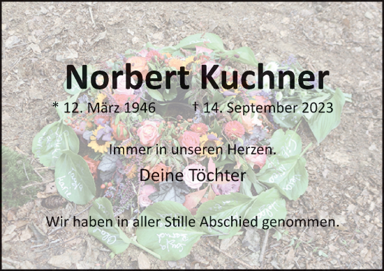 Traueranzeigen von Norbert Kuchner | noz Trauerportal