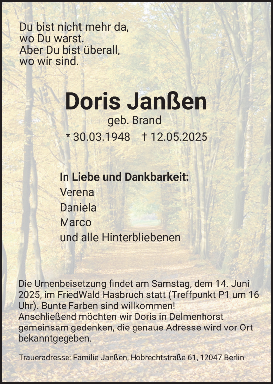 Traueranzeigen der aktuellen Ausgabe | noz Trauerportal